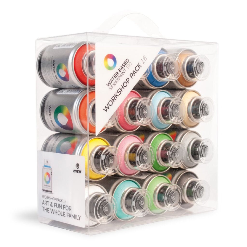 MTN Montana Colors Water Based Spray Paint 100ml Workshop Pack 16 at ...